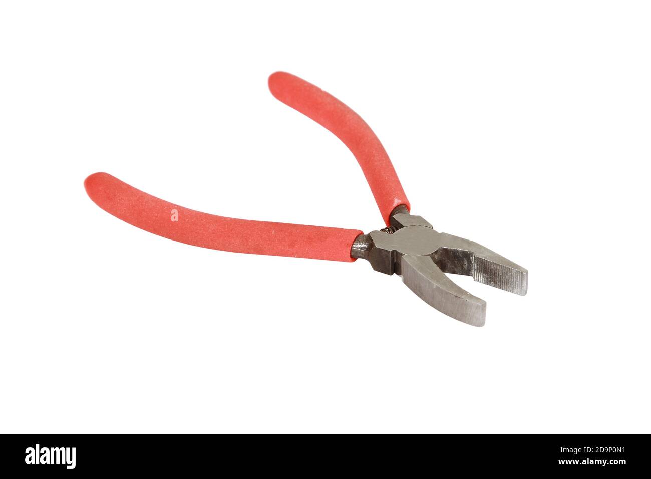 An isolated shot of a red plier on white background Stock Photo - Alamy