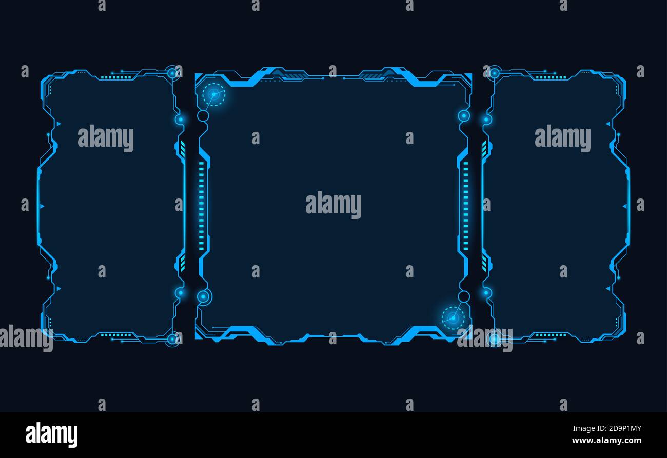 Futuristic HUD abstracts.Future blue monochome theme concept background ...