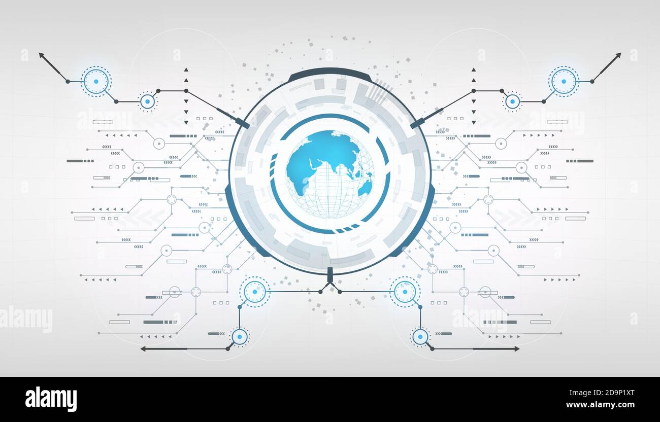 Futuristic global science Stock Vector Images - Alamy