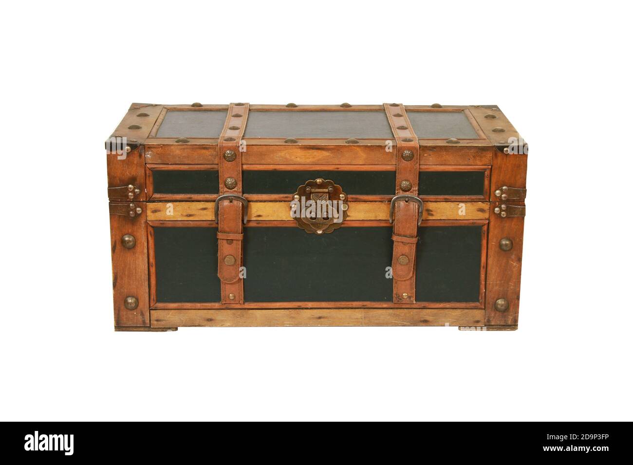 A vintage old trunk isolated on a white background Stock Photo - Alamy