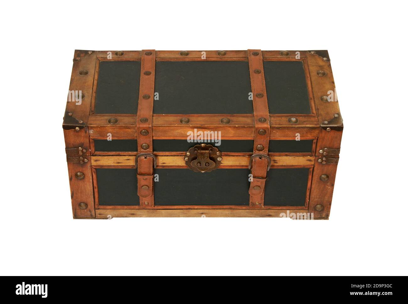 A vintage old trunk isolated on a white background Stock Photo - Alamy