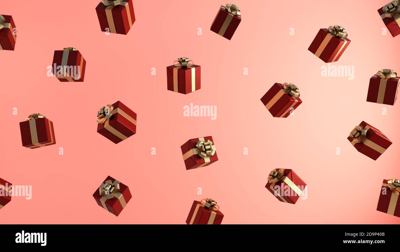 Gift falling background hi-res stock photography and images - Alamy