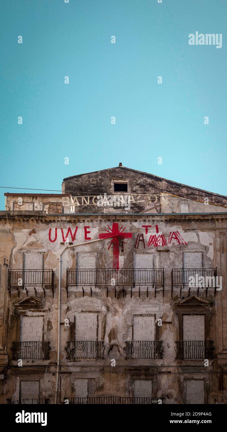Graffiti, street art, Palermo, Sicily, Italy Stock Photo - Alamy