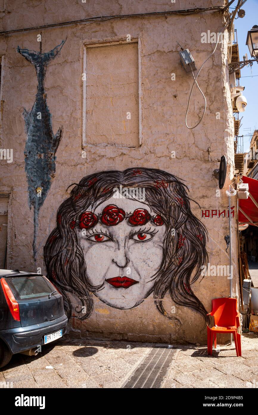 Graffiti, street art, Palermo, Sicily, Italy Stock Photo - Alamy