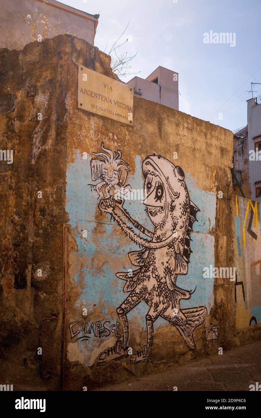 Graffiti, street art, Palermo, Sicily, Italy Stock Photo - Alamy