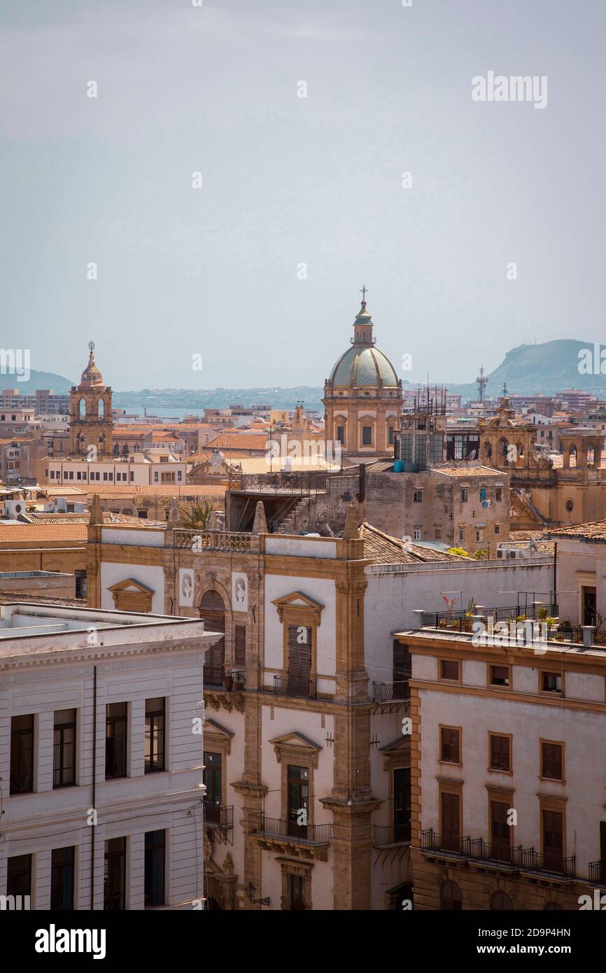 Houses, Panorama, Palermo, Sicily, Capital, Big City, Italy Stock Photo ...