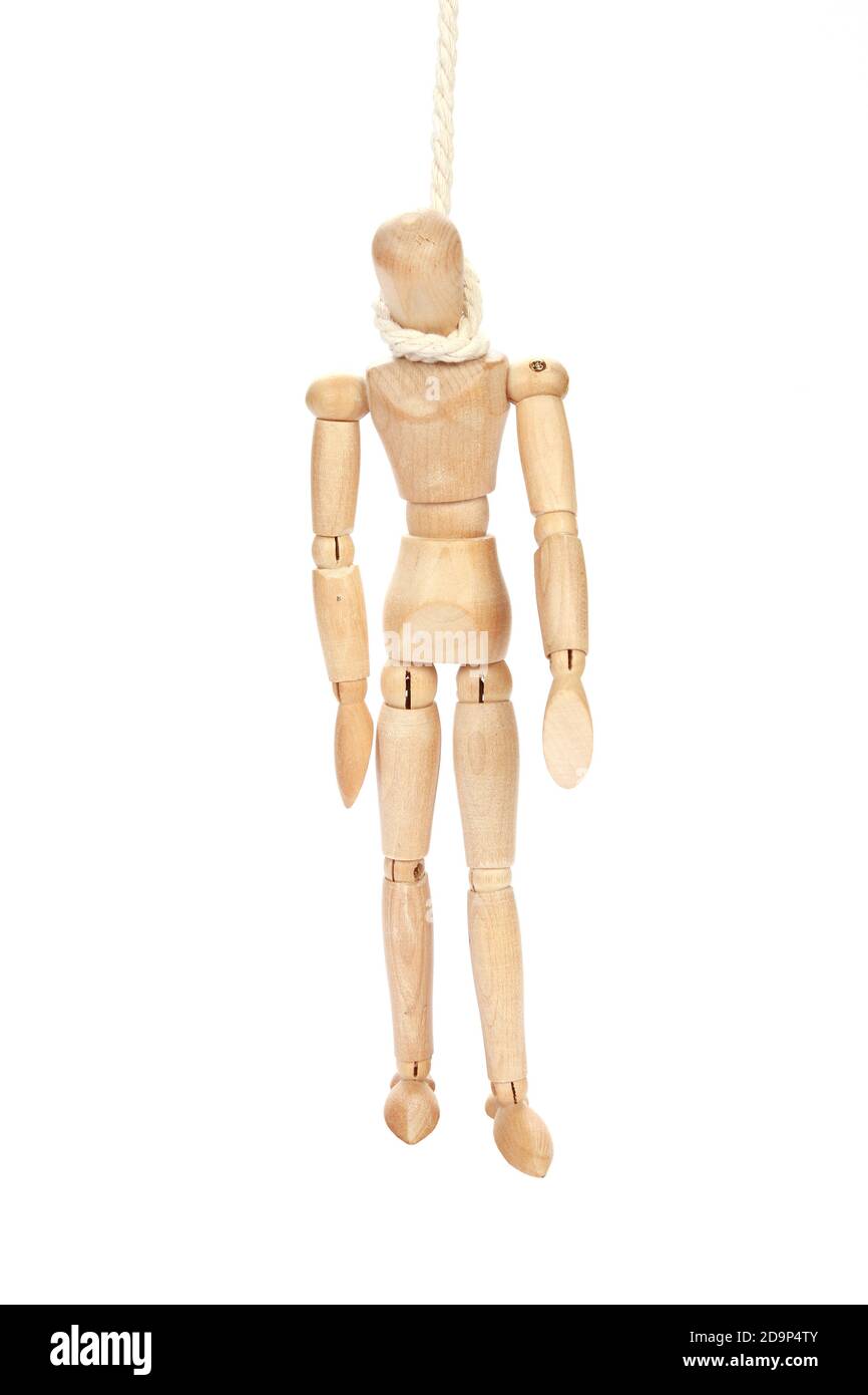 Wooden human figure rope hi-res stock photography and images - Alamy
