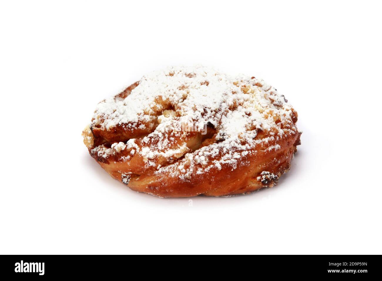 Closeup shot of a bun on white background Stock Photo - Alamy