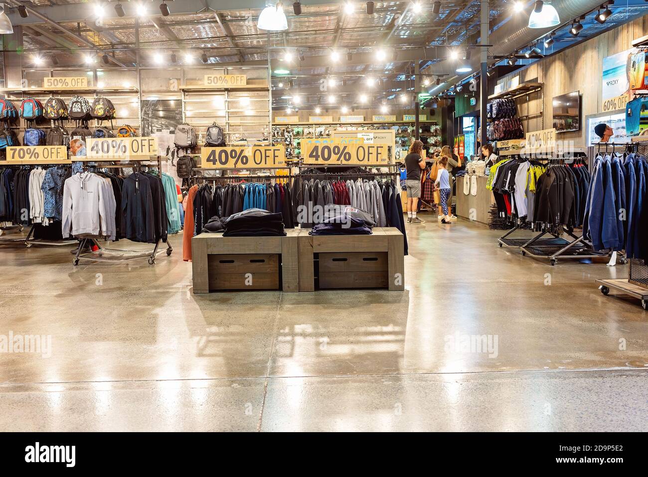 Clothing store inside clothes racks display hi-res stock photography ...