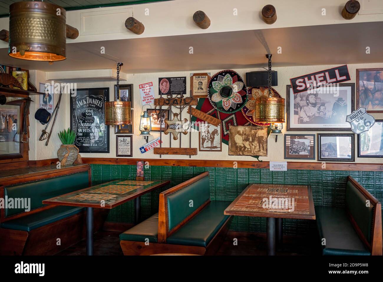 Townsville, Queensland, Australia - October 2020: Dining booths with ...
