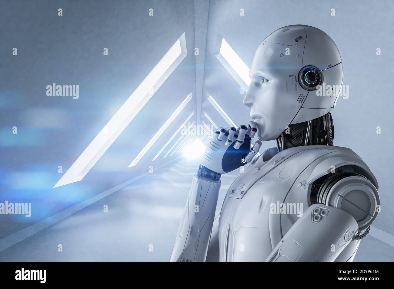 Robot 3d thinker hi-res stock photography and images - Alamy
