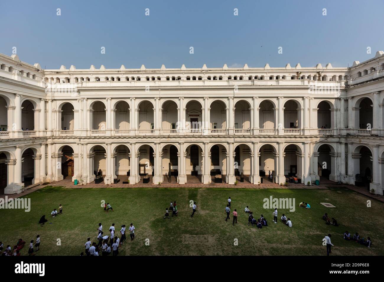 View of the building of the famous Indian Museum in Kolkata, historic ...