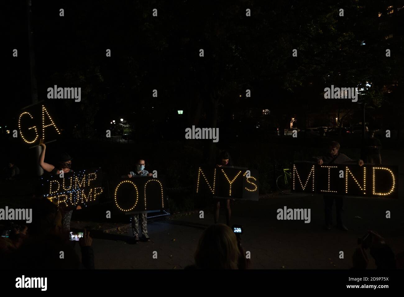NEW YORK, NY – November 6, 2020: People have taken to the streets after ...