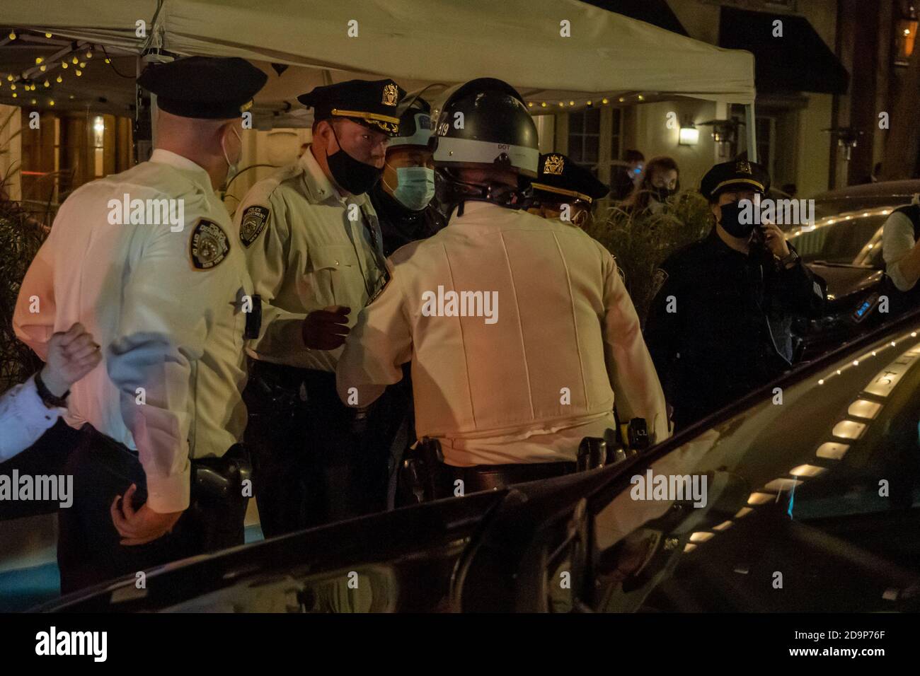 NEW YORK, NY – November 6, 2020: People have taken to the streets after ...