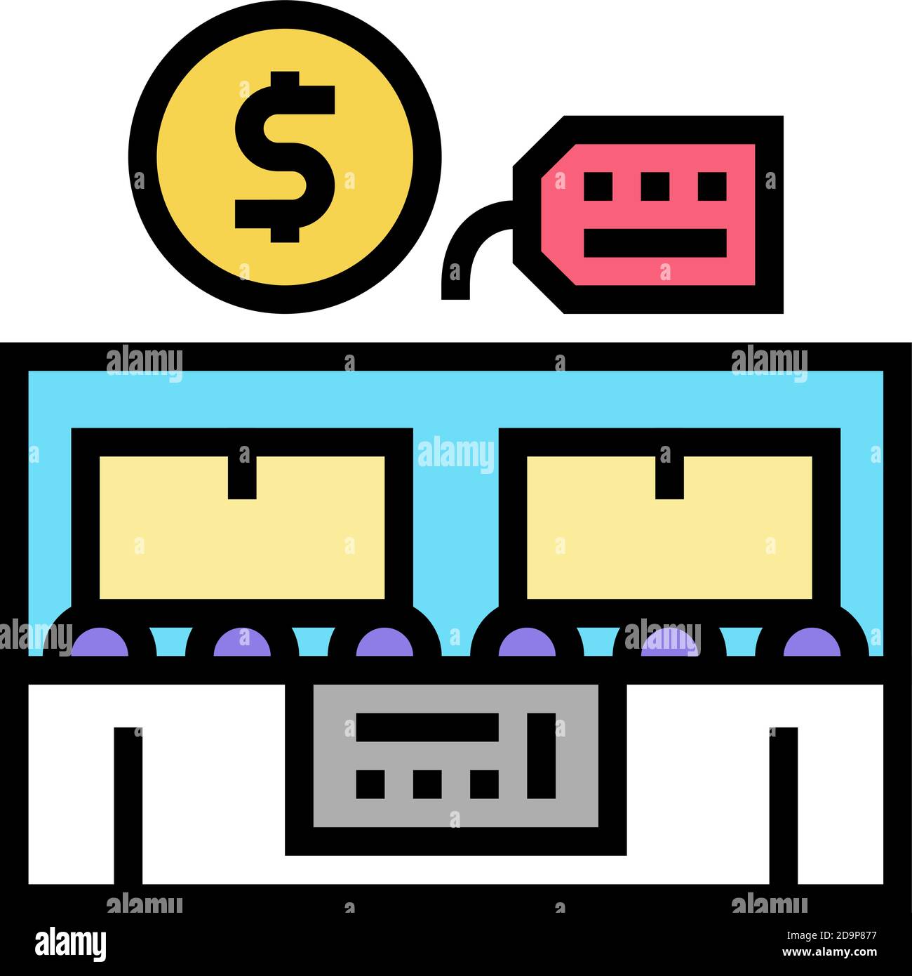 computer class rental color icon vector illustration Stock Vector Image ...