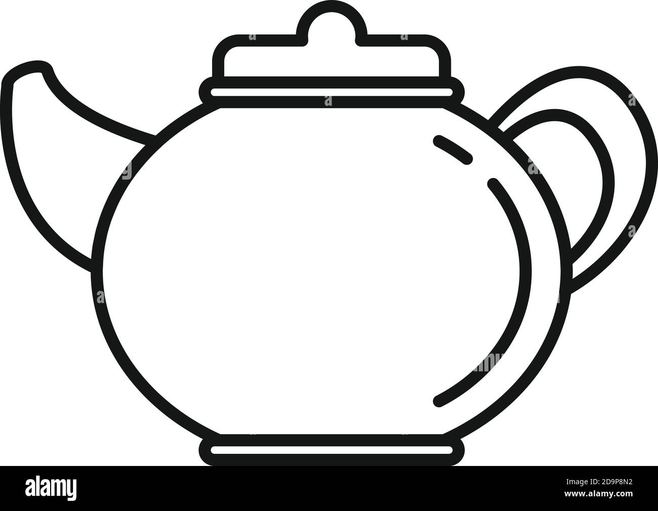 Ceramic tea pot icon, outline style Stock Vector Image & Art - Alamy