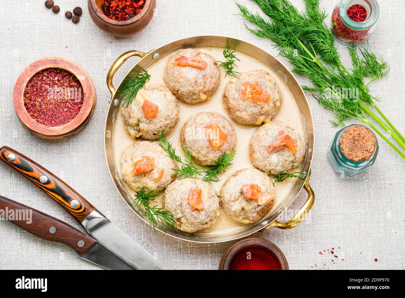 Delicious homemade cod roe fish meatballs.Fish rissole or meatballs ...