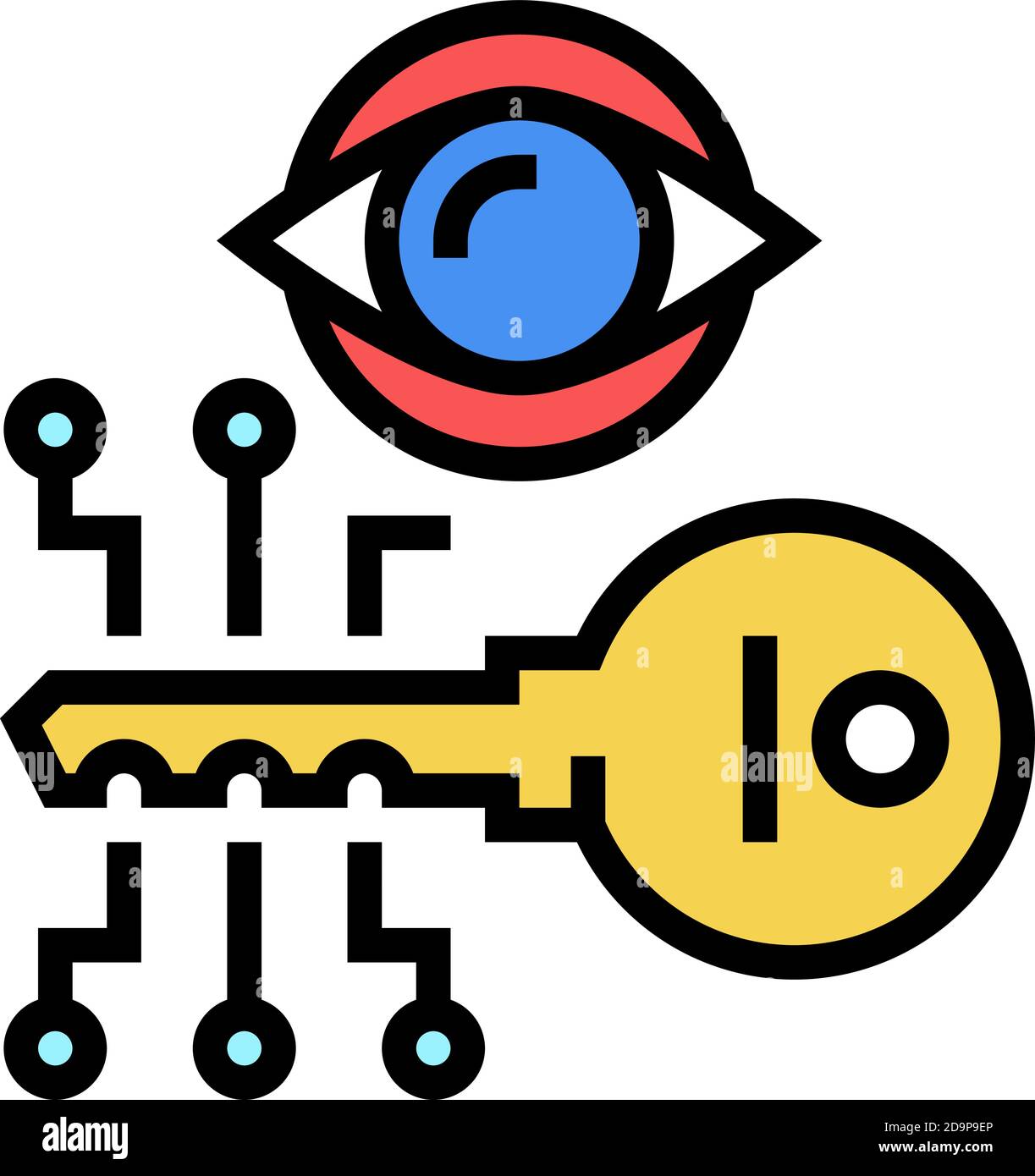electronic key vision color icon vector illustration Stock Vector Image ...