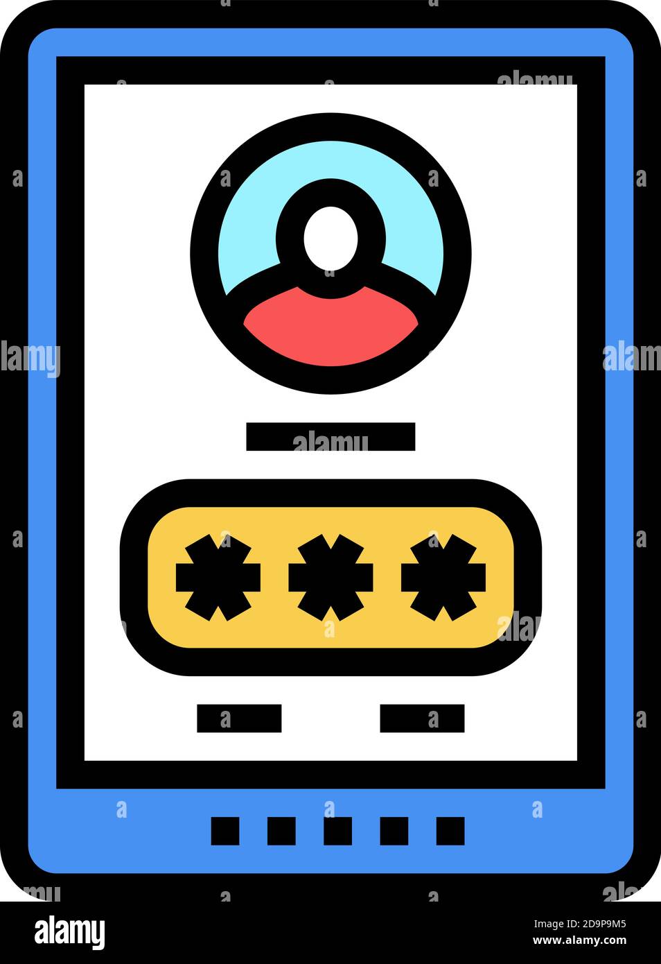 tablet password color icon vector illustration sign Stock Vector Image ...