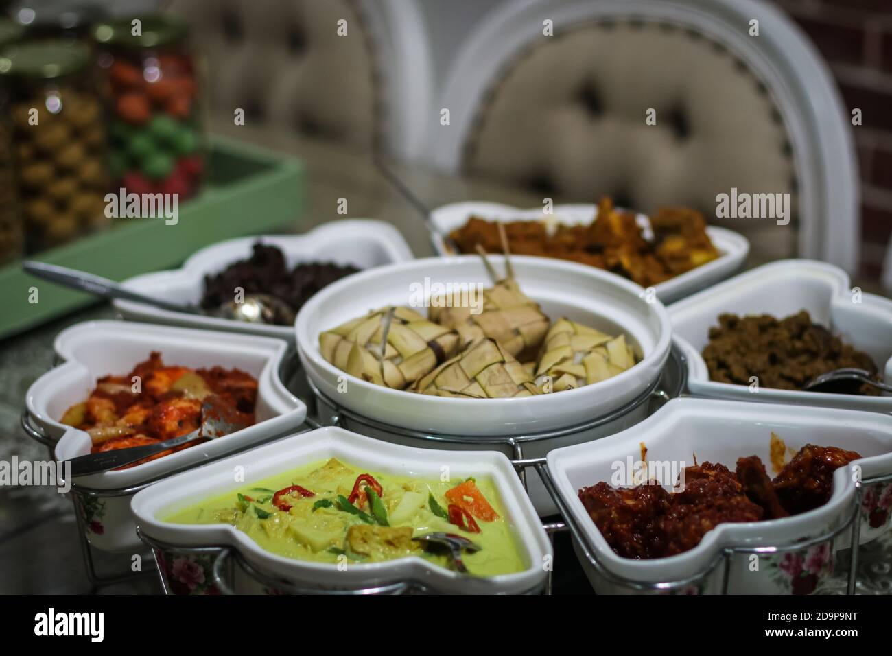 Malaysian local traditional food, lemang, ketupat, ketupat palas and ...