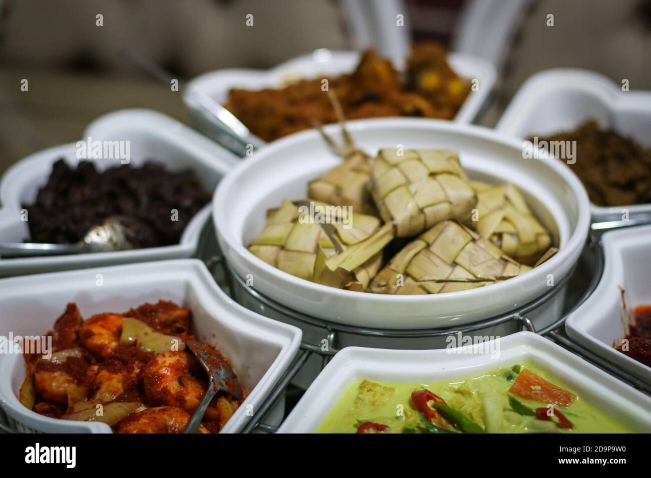 Malaysian local traditional food, lemang, ketupat, ketupat palas and ...