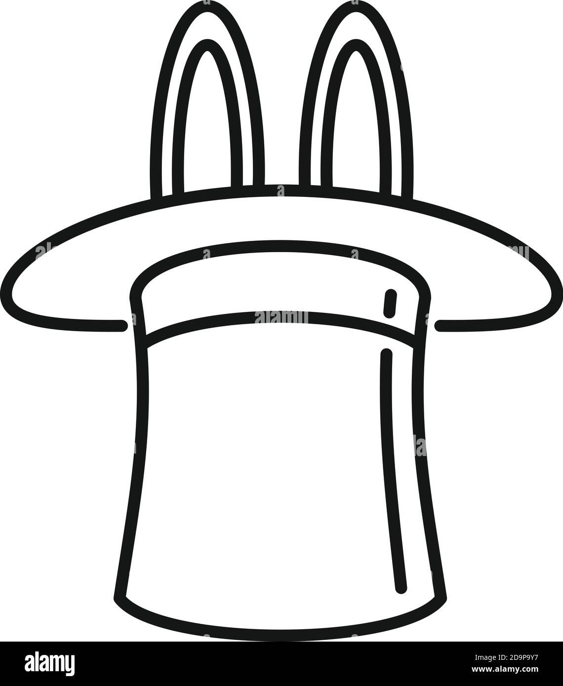 Magician hat wand rabbit Black and White Stock Photos & Images - Alamy