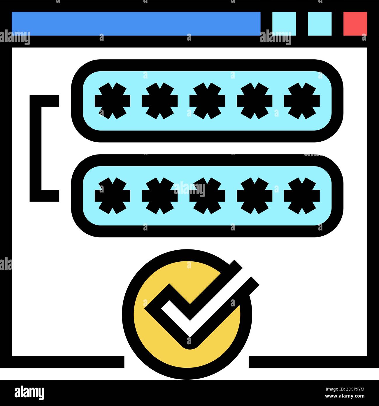 access password accepted color icon vector illustration Stock Vector ...