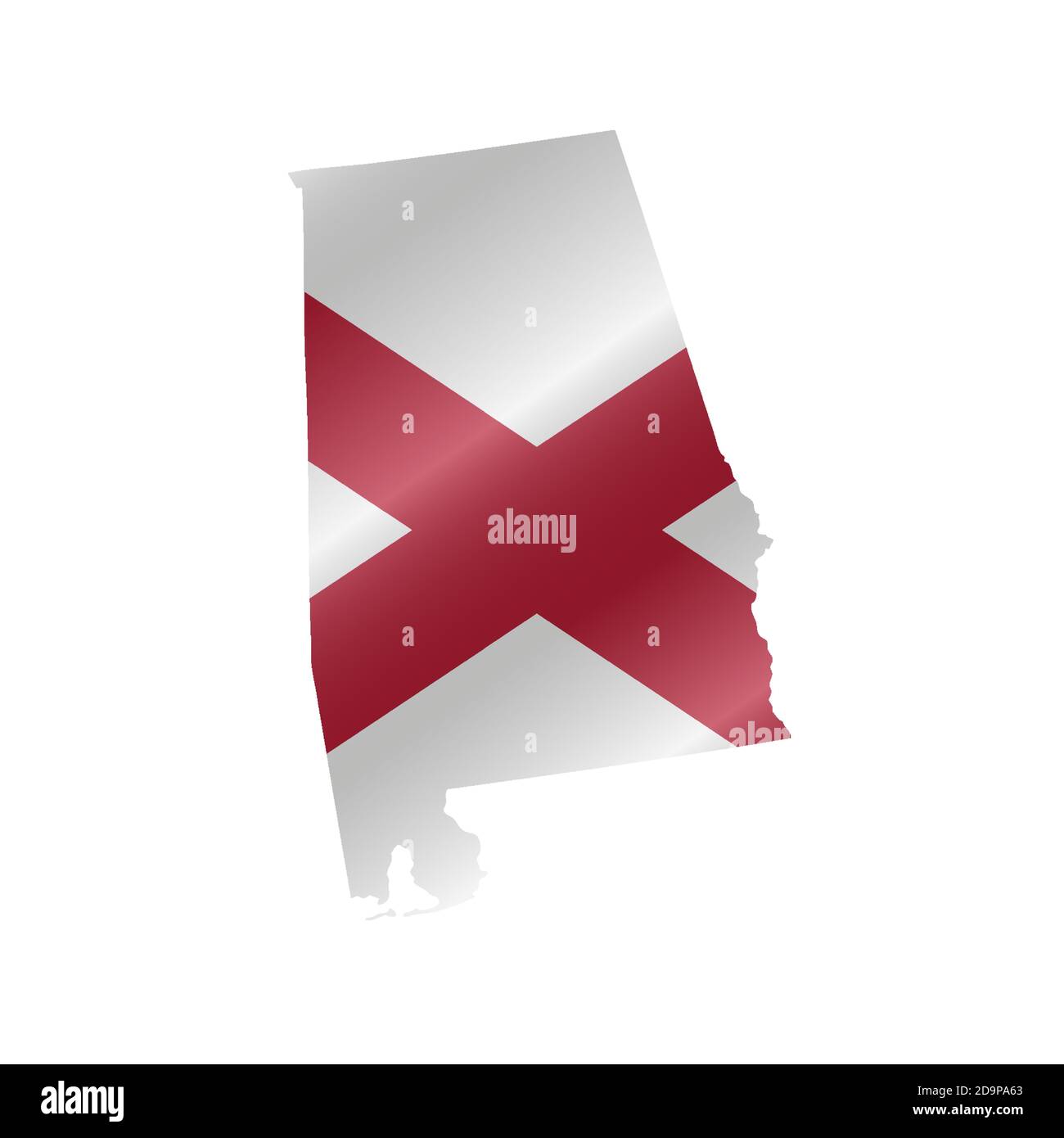 Waving flag map of Alabama. Vector illustration Stock Vector Image ...