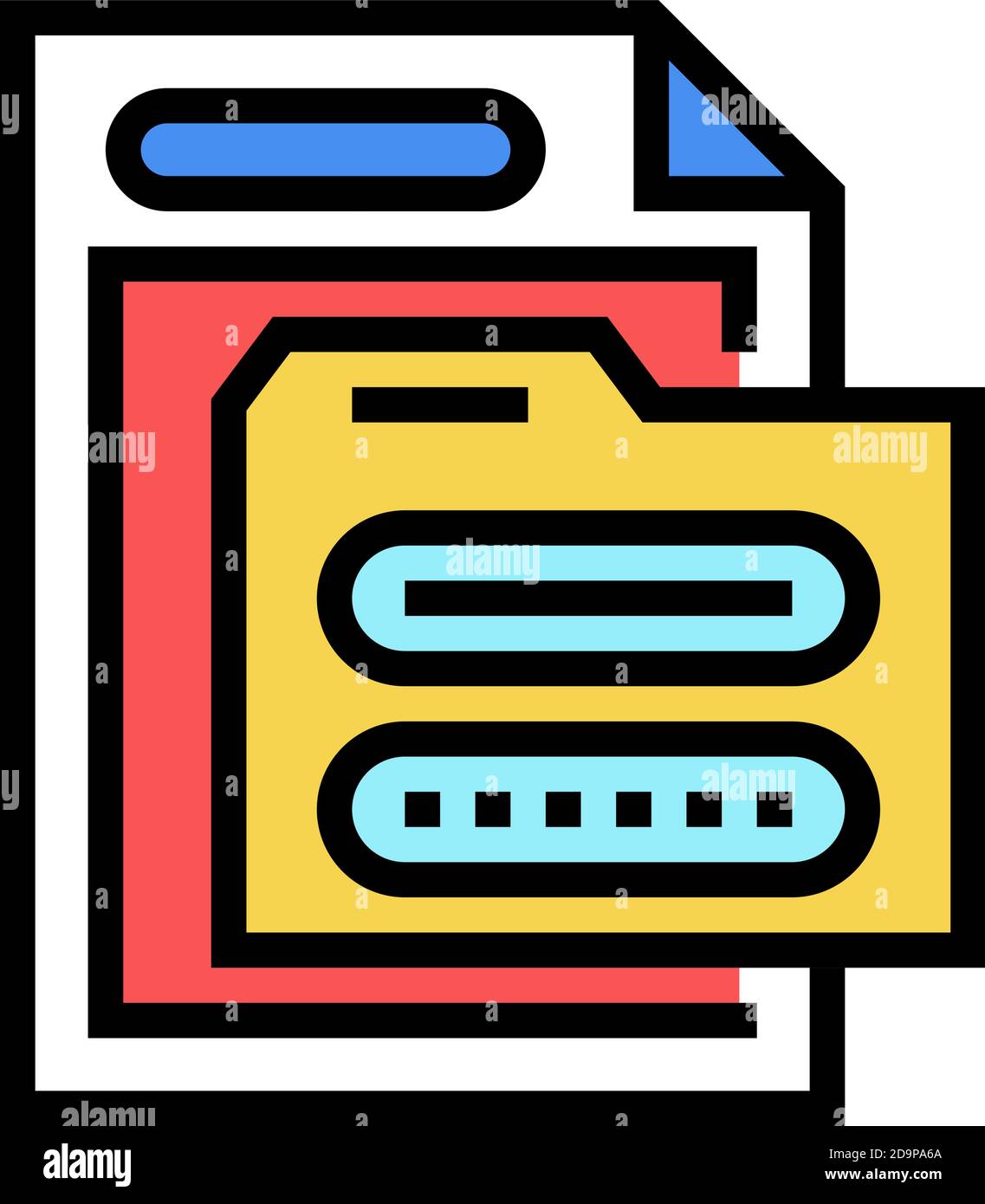 electronic folder password color icon vector illustration Stock Vector ...