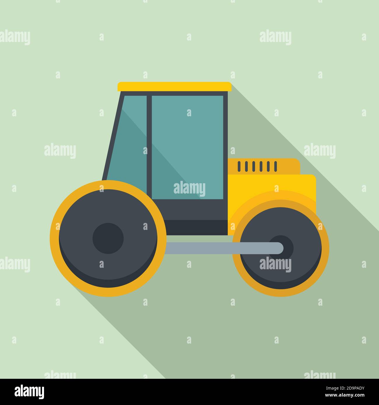 Paving road roller icon, flat style Stock Vector Image & Art - Alamy