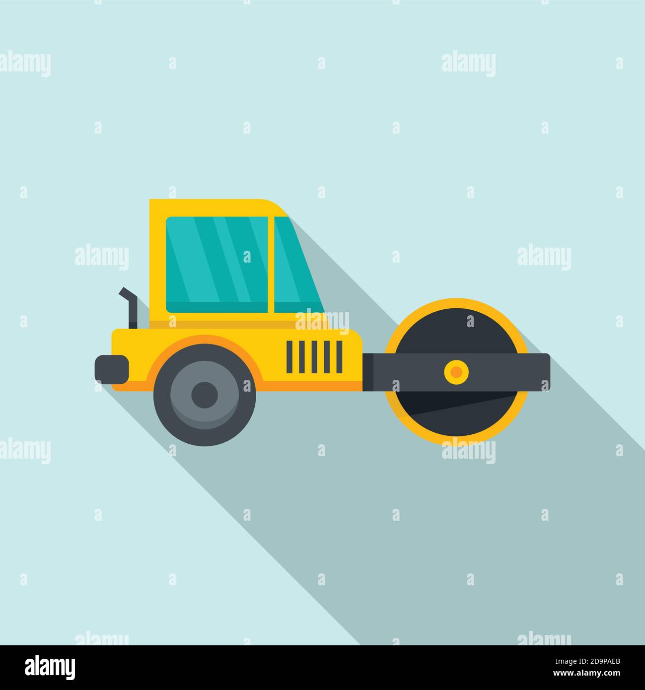 Machine road roller icon, flat style Stock Vector Image & Art - Alamy