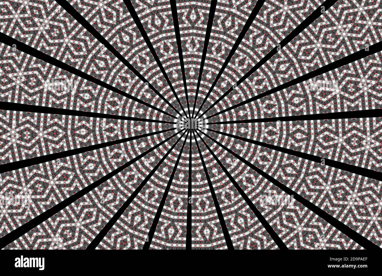 Digitally Created Gray Color Design In Circular Form With Black Strips ...