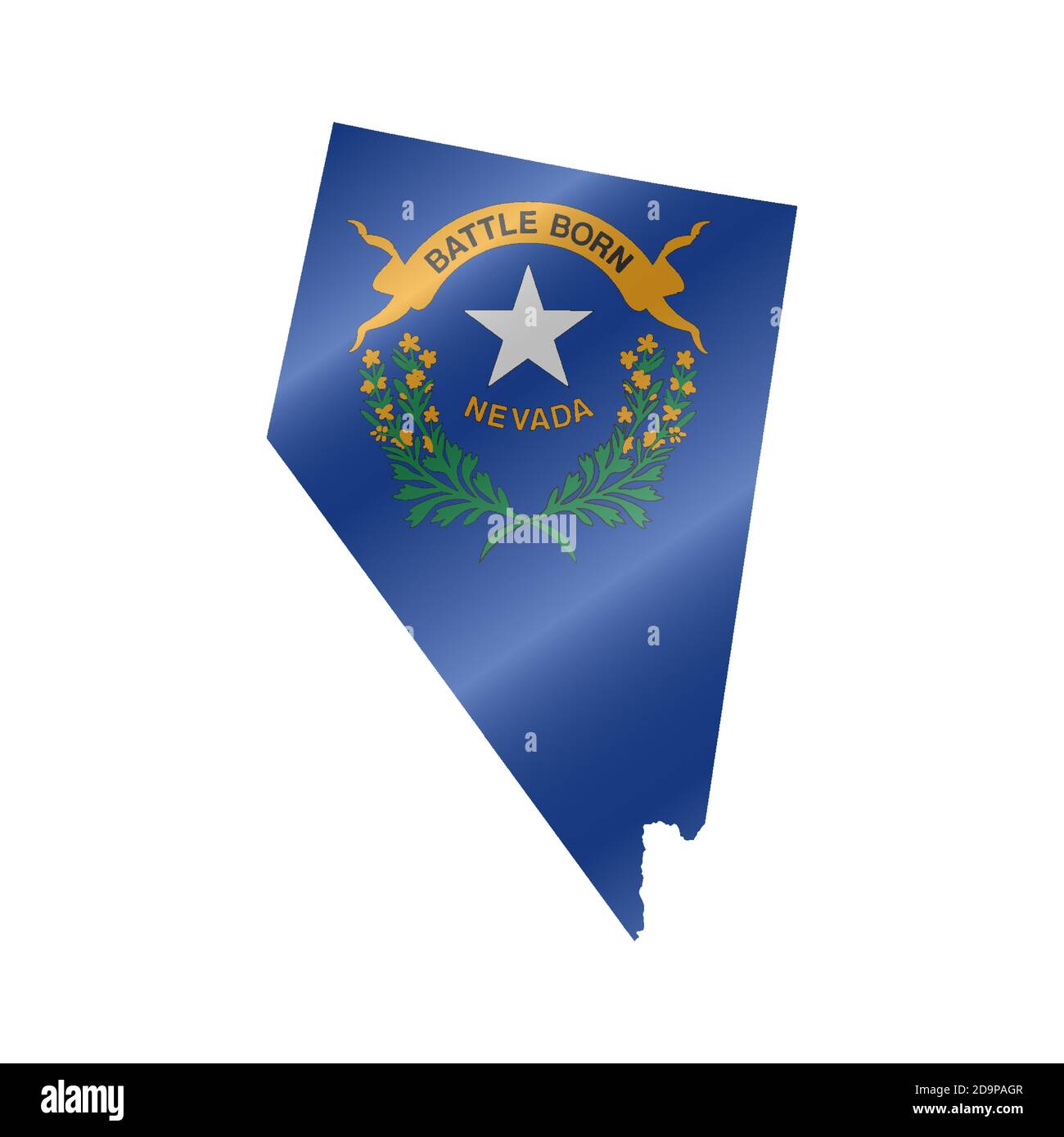 Waving flag map of Nevada. Vector illustration Stock Vector Image & Art ...