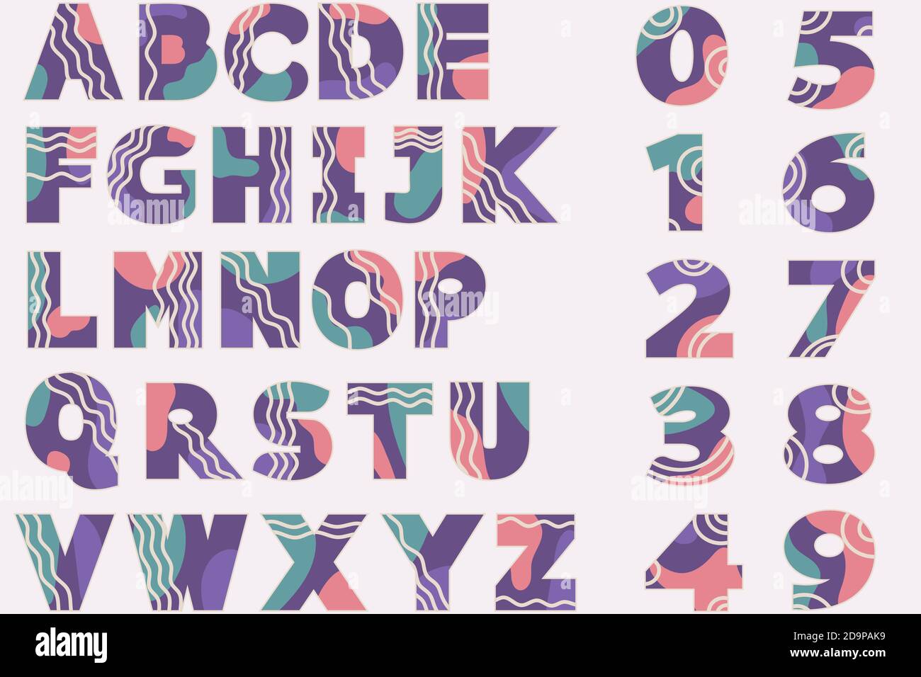 vector alphabet and numbers in retro style Stock Vector Image & Art - Alamy