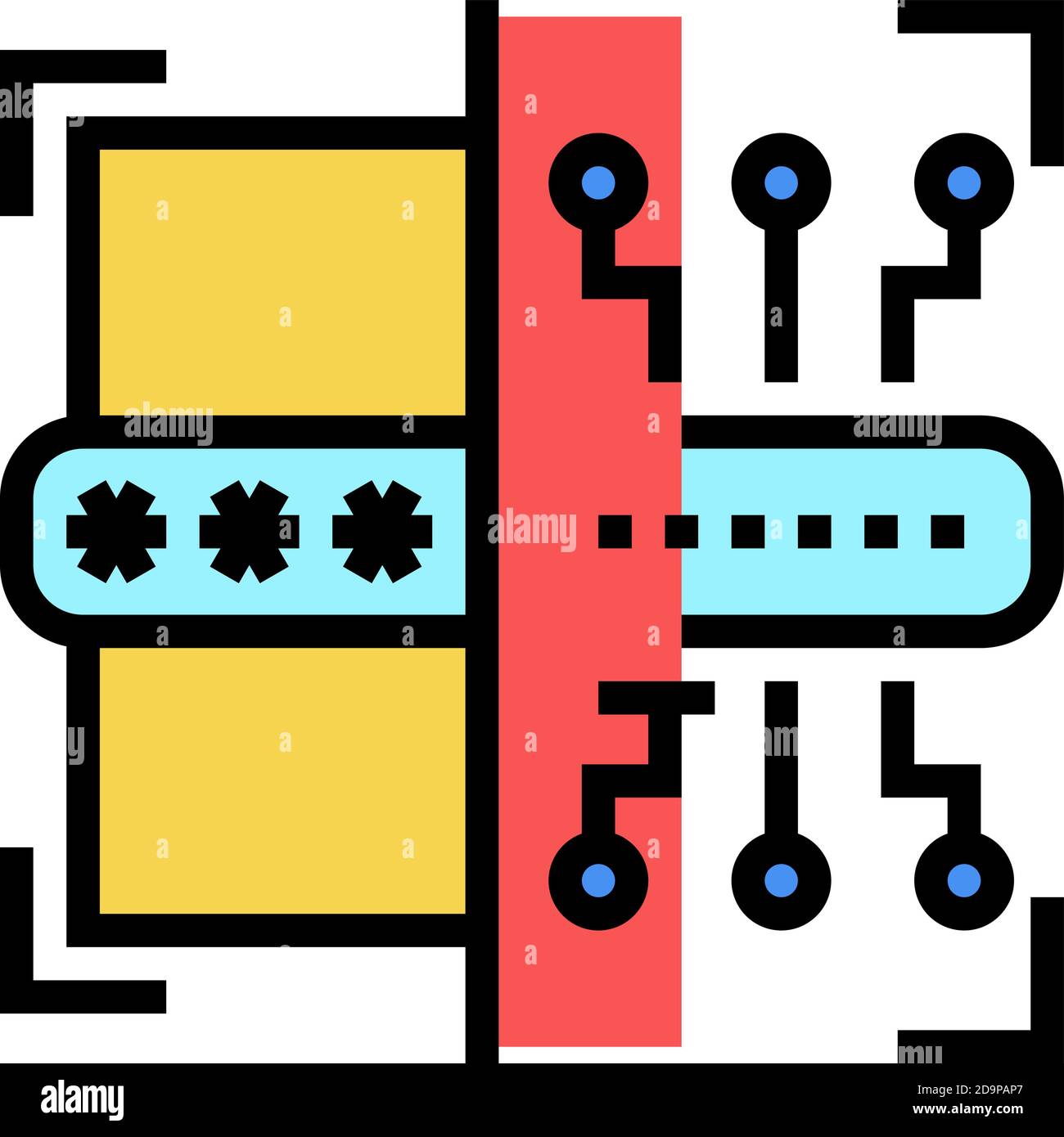 electronic password color icon vector illustration sign Stock Vector ...