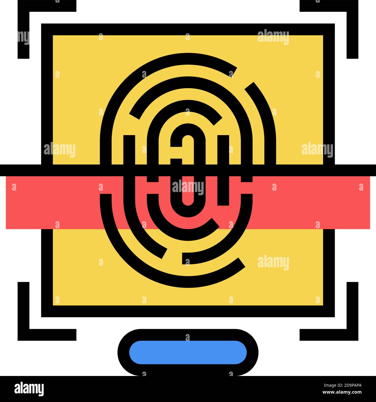fingerprint access color icon vector illustration sign Stock Vector ...