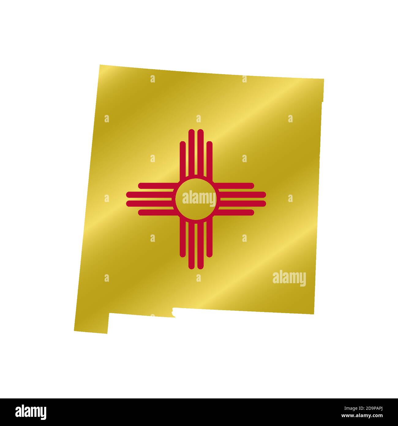 Waving flag map of New Mexico. Vector illustration Stock Vector Image ...