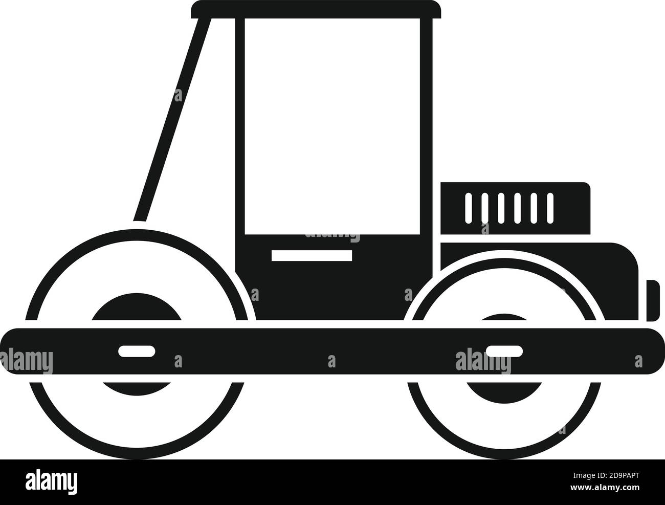 Construction road roller icon, simple style Stock Vector Image & Art ...