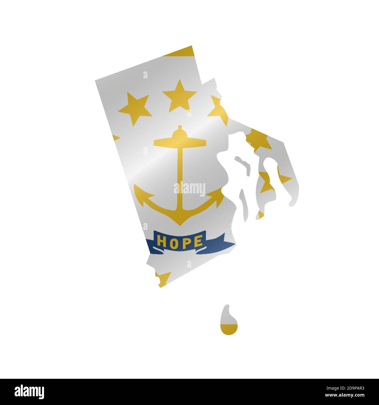 Waving flag map of Rhode Island. Vector illustration Stock Vector Image ...