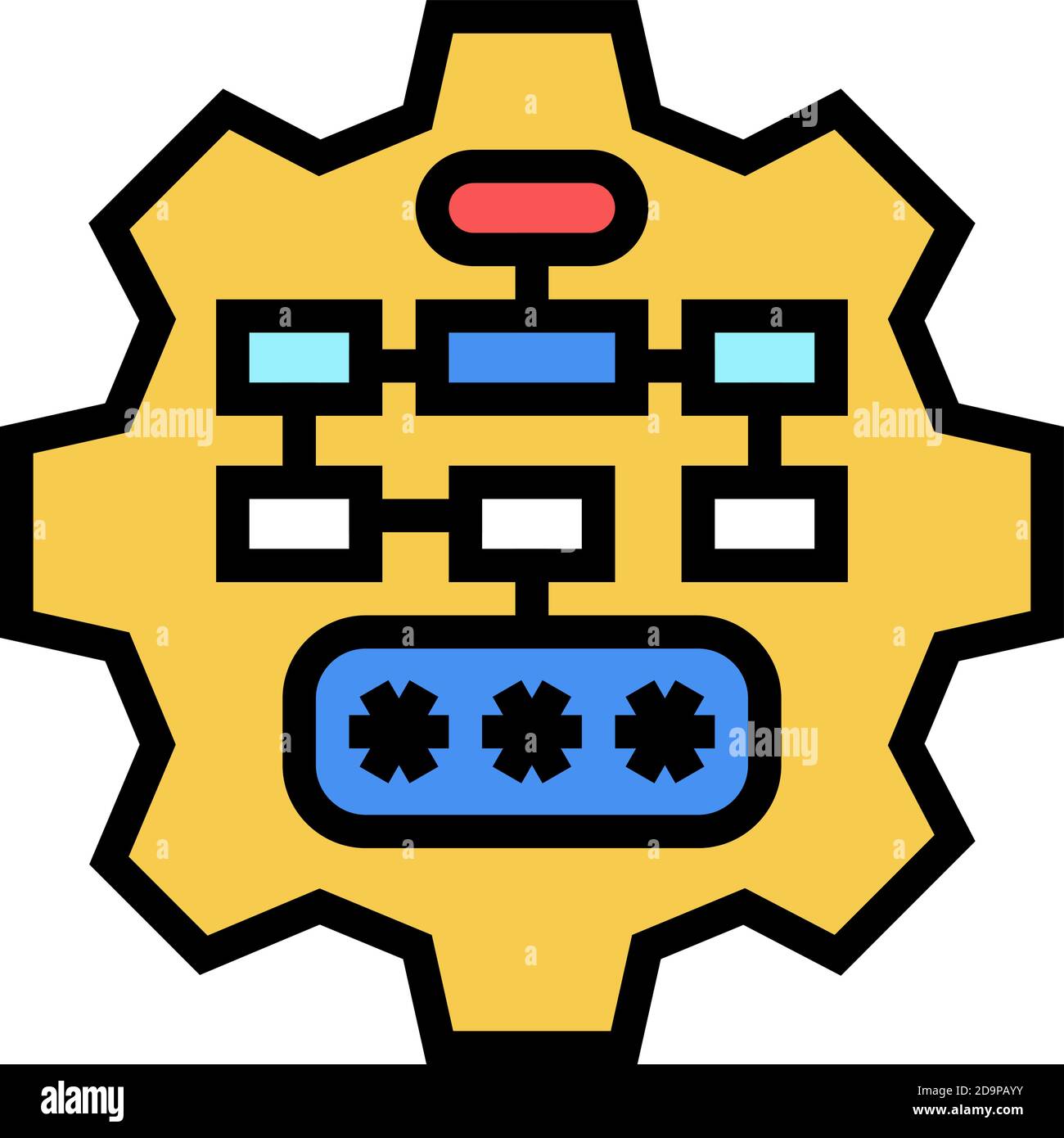 multilevel password color icon vector illustration sign Stock Vector ...