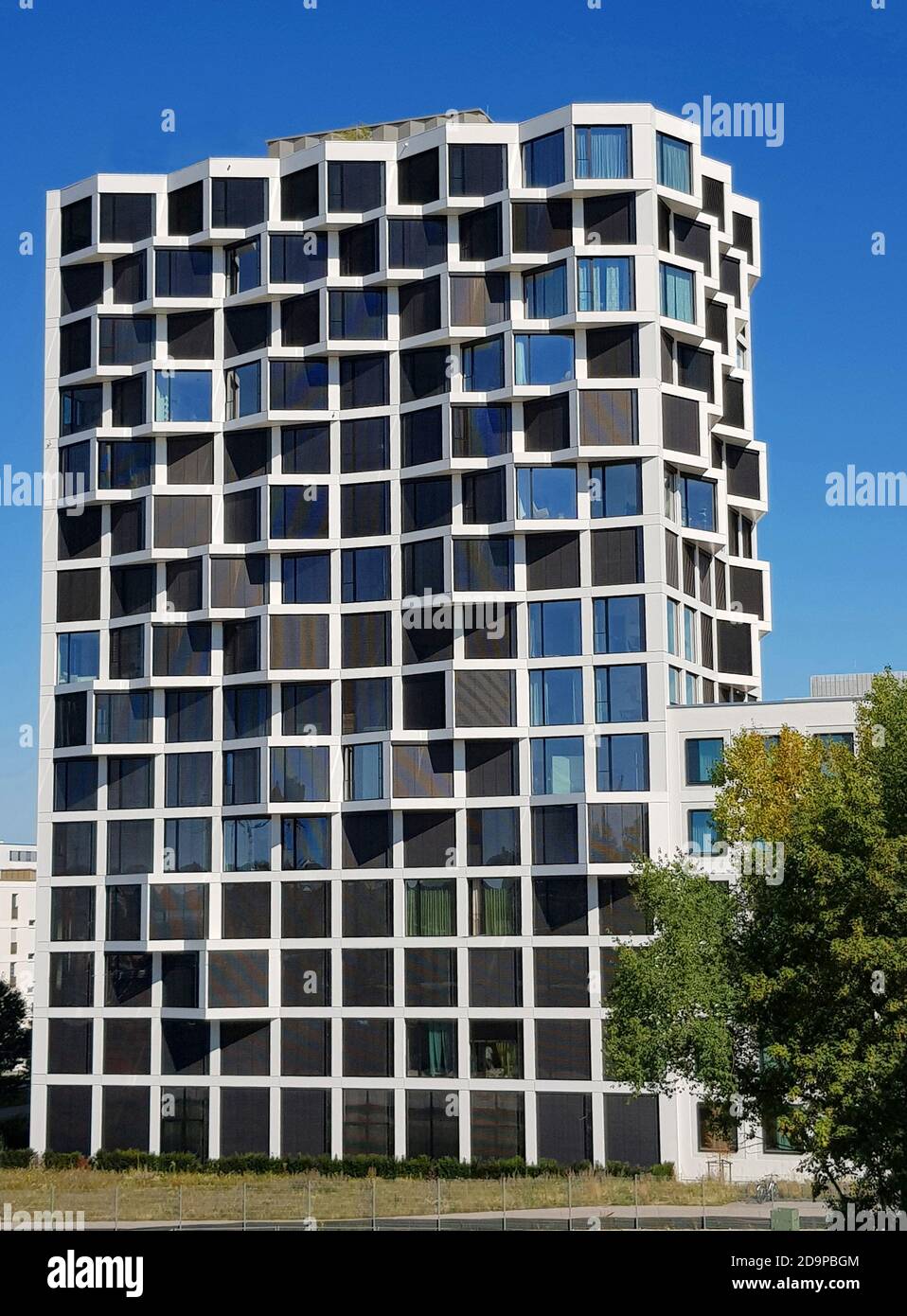 Munich, architecture, modern residential building, city center Stock ...