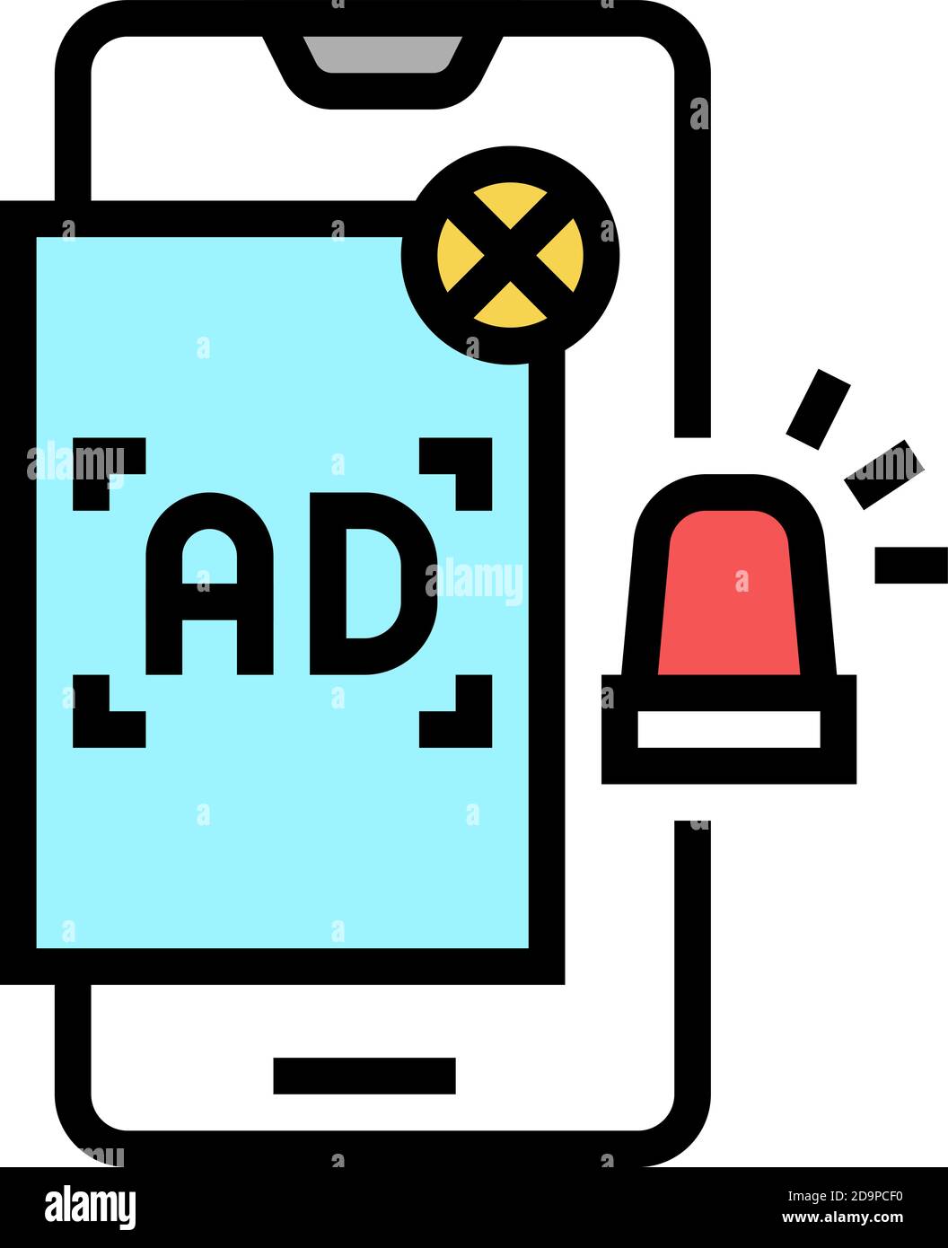 advertisement pop-up window color icon vector illustration Stock Vector ...