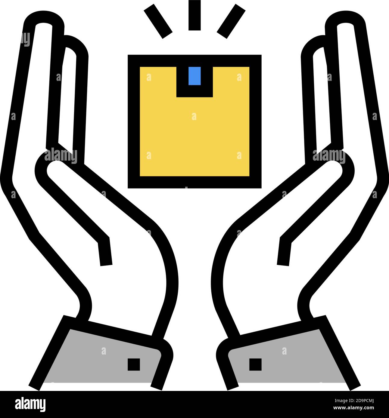 delivery border protection color icon vector illustration Stock Vector ...