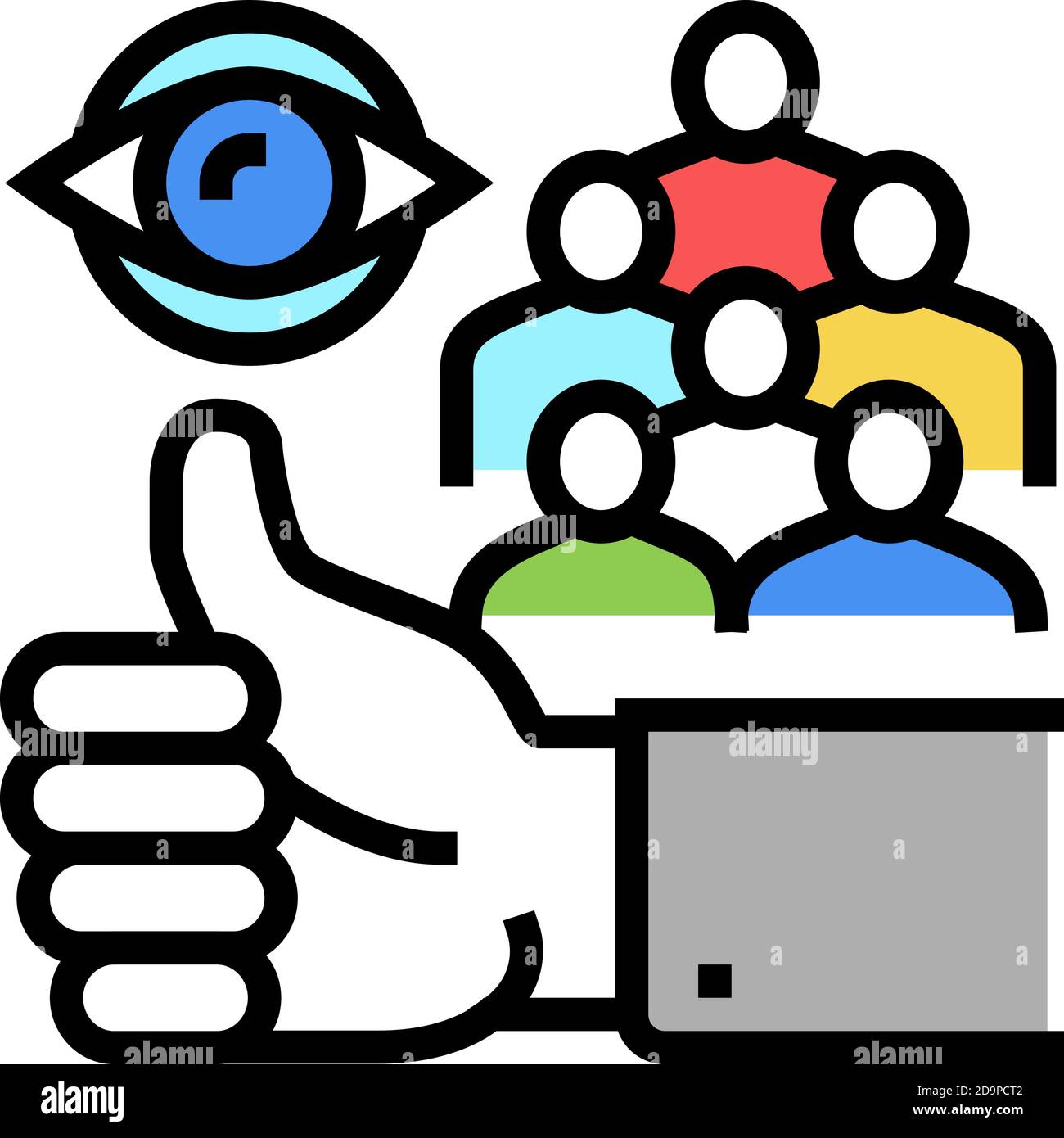 company work like review color icon vector illustration Stock Vector ...