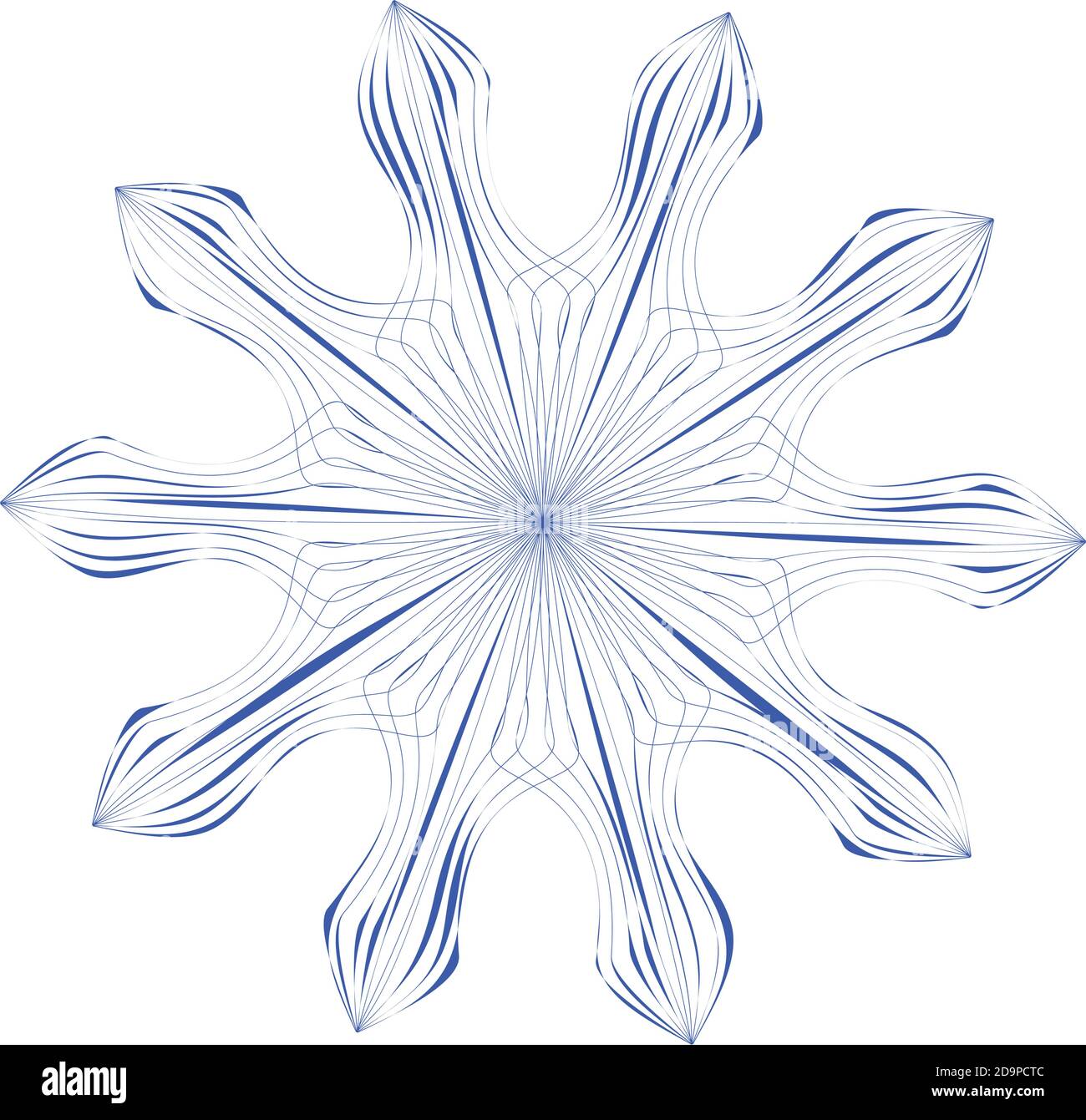 Blue Snowflake Drawing