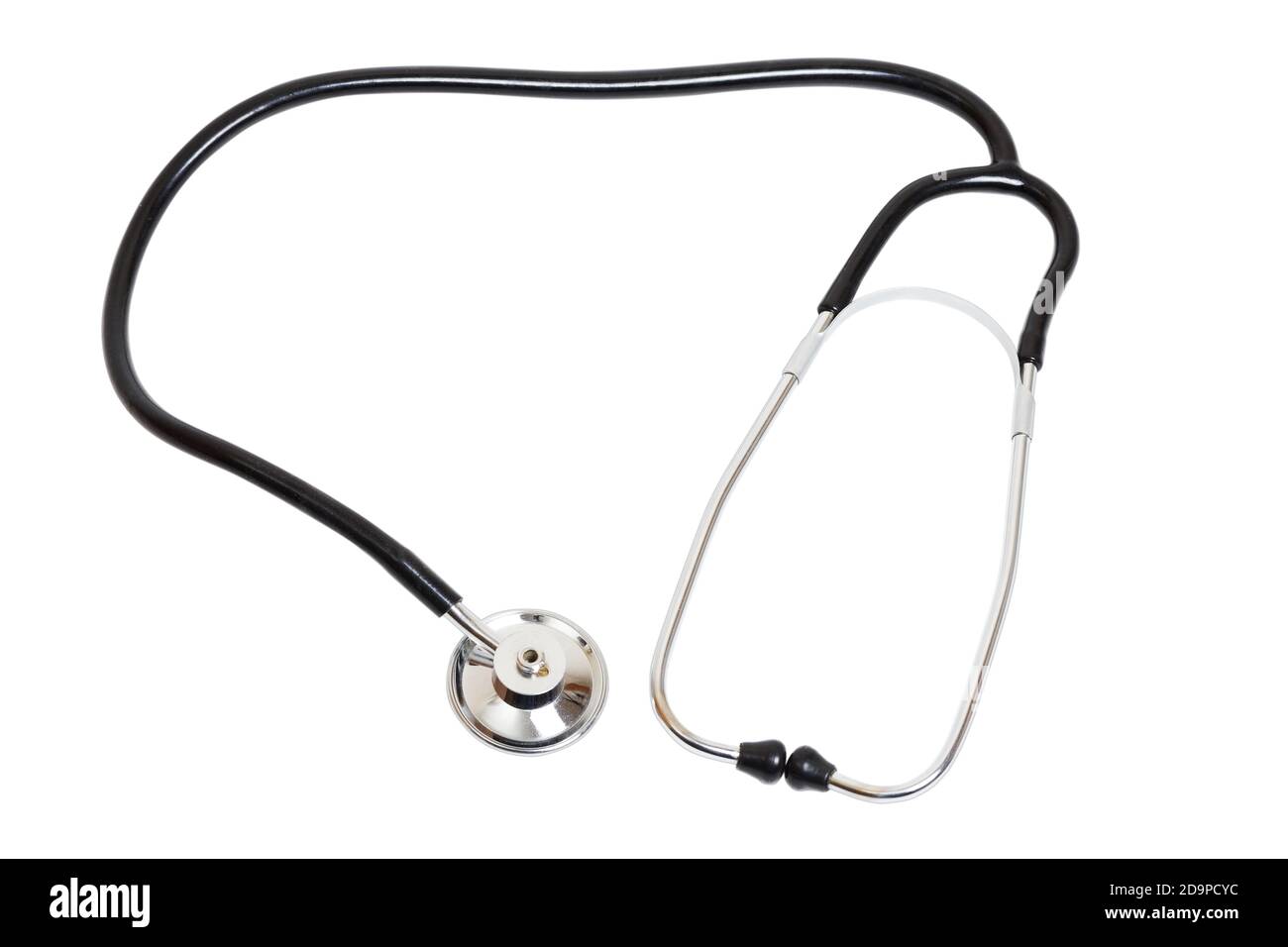 Stethoscope (phonendoscope) isolated on white. Top view Stock Photo - Alamy