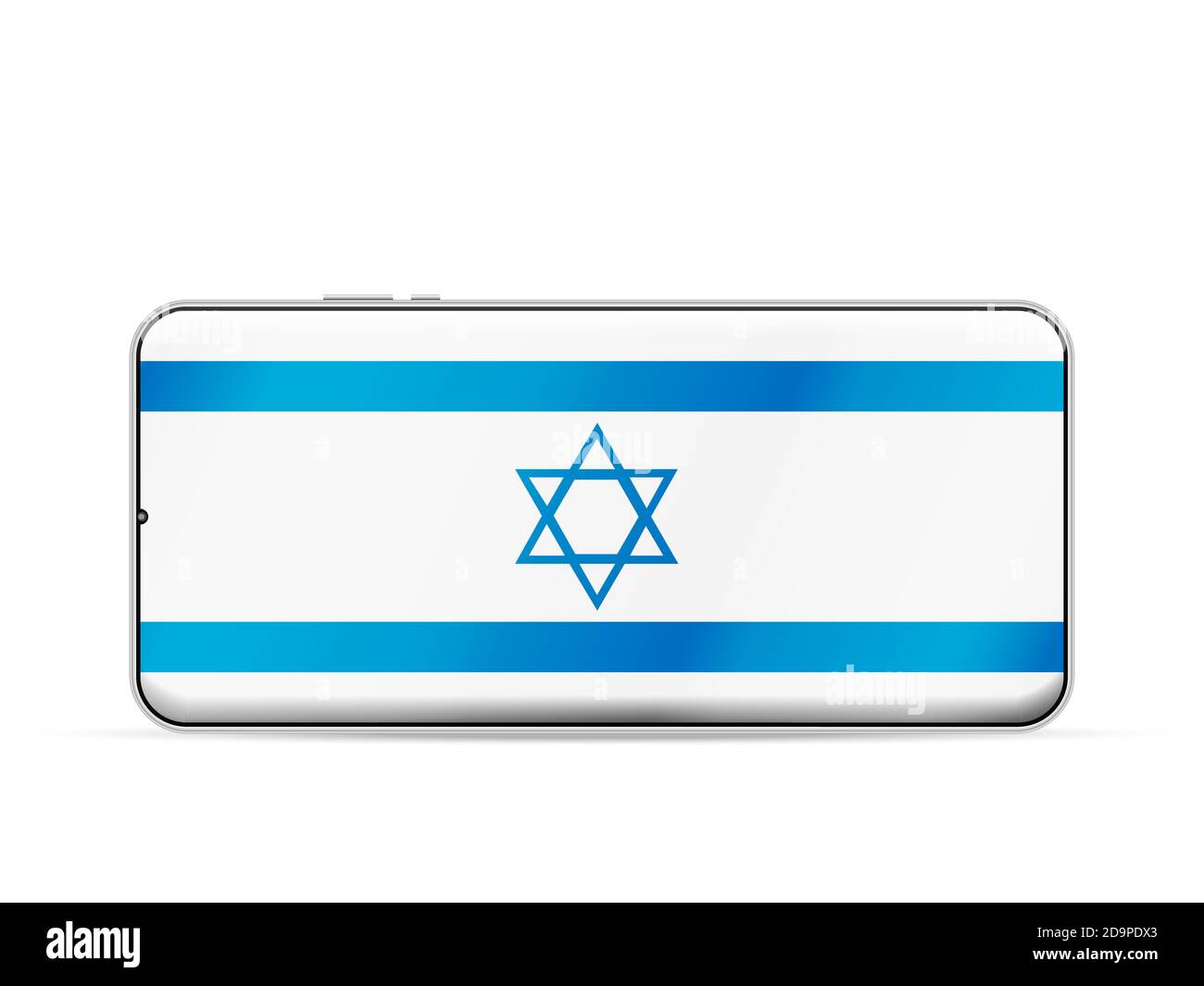 Israel flag on smartphone screen. Vector illustration Stock Photo - Alamy