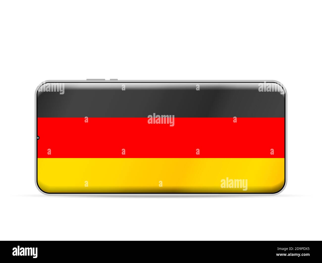 Germany flag on smartphone screen. Vector illustration Stock Photo - Alamy