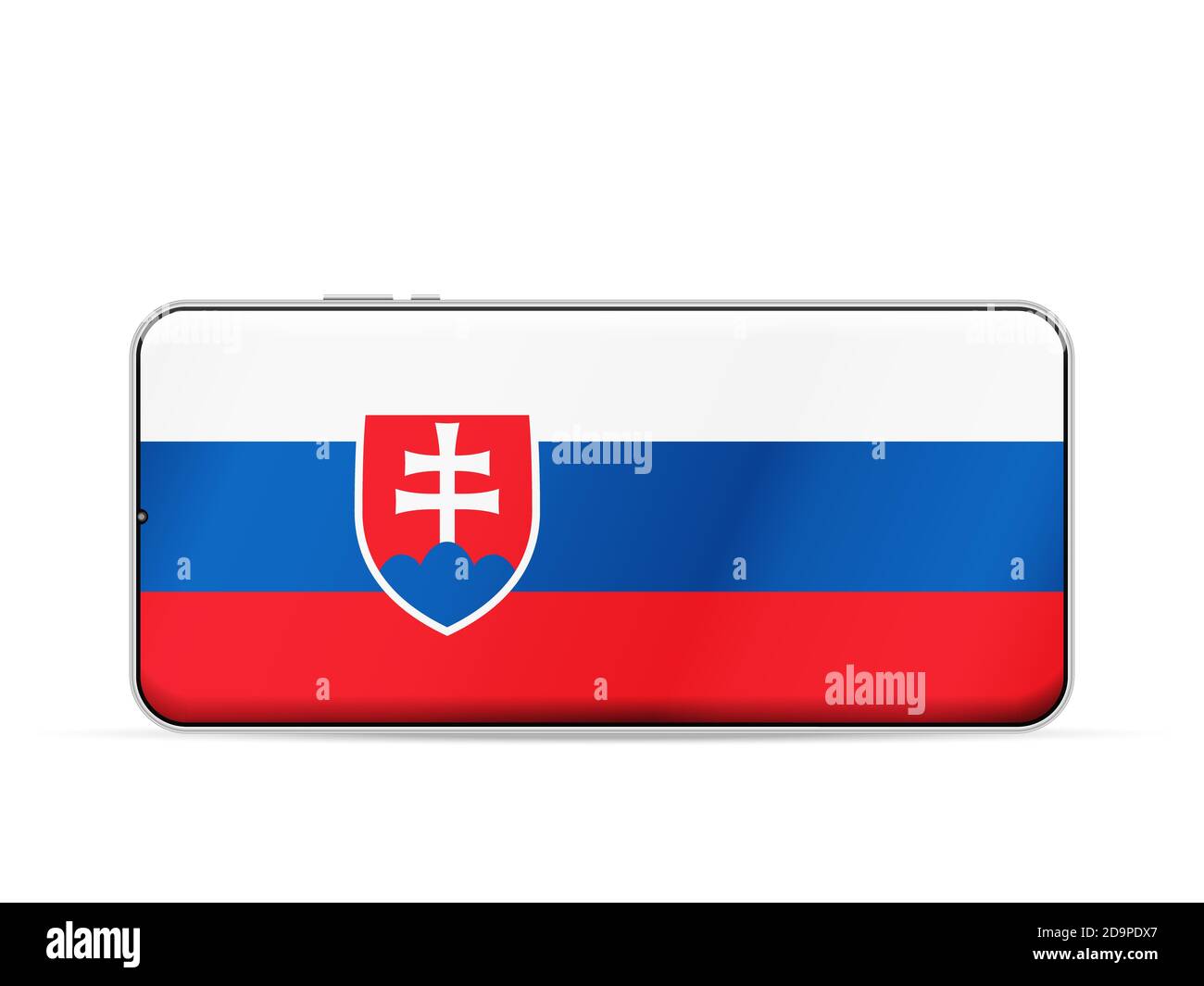 Slovakia flag on smartphone screen. Vector illustration Stock Photo - Alamy
