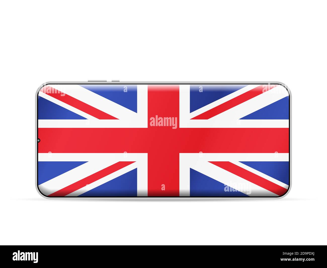 UK flag on smartphone screen. Vector illustration Stock Photo - Alamy